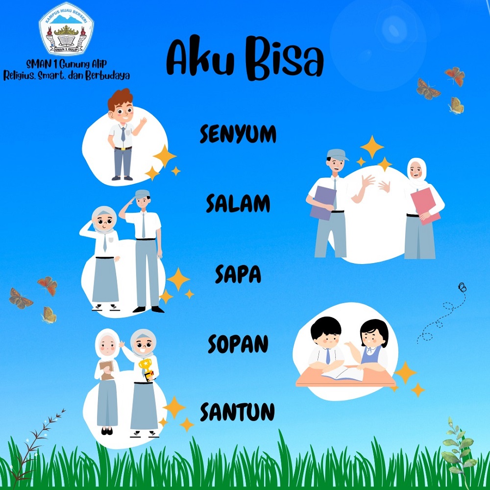 5 S (Salam, Senyum, Sapa, Sopan, dan Santun)